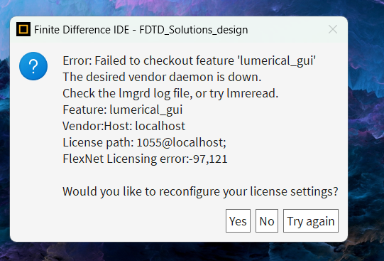 Ansys lumerical FDTD安装报错处理 FDTD报错，安装问题_fdtd安装过程出现问题-CSDN博客