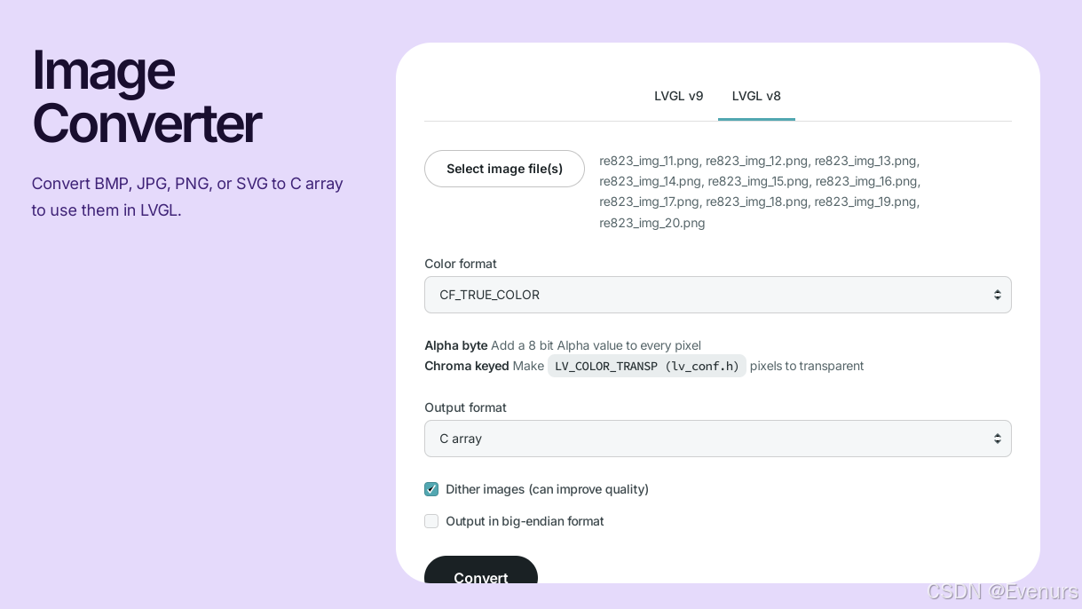 【lvgl】lvgl官方在线图片转换工具_lvgl图片转换工具-CSDN博客