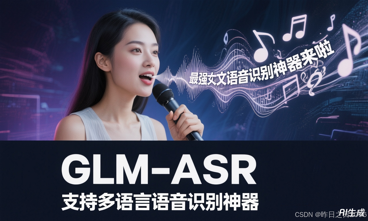 GLM-ASR - 最强中文及方言语音识别利器 语音识别 语音转文字 支持50系显卡 一键整合包下载_glm 的asr 支持哪些音频格式-CSDN博客