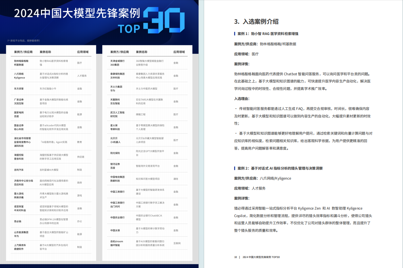 报告分享丨2024中国大模型先锋案例TOP30（附下载）-CSDN博客
