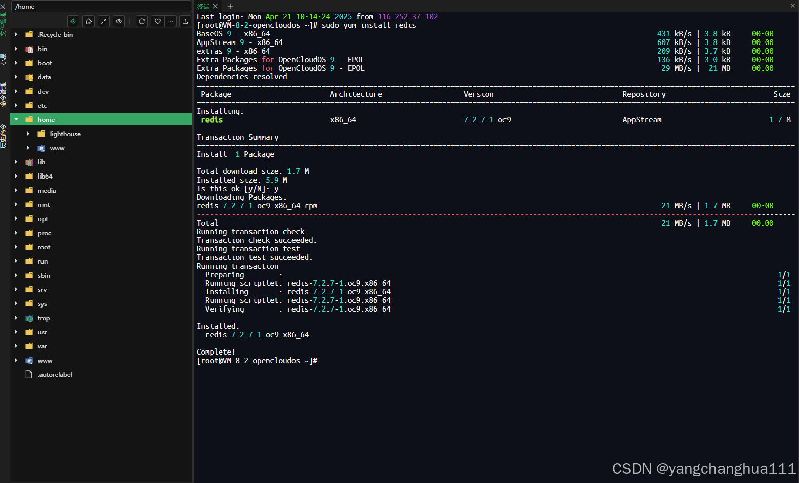 linux、opencloudos9.0、centOs8 安装redis(急速版两分钟装完)_opencloudos 安装redis-CSDN博客