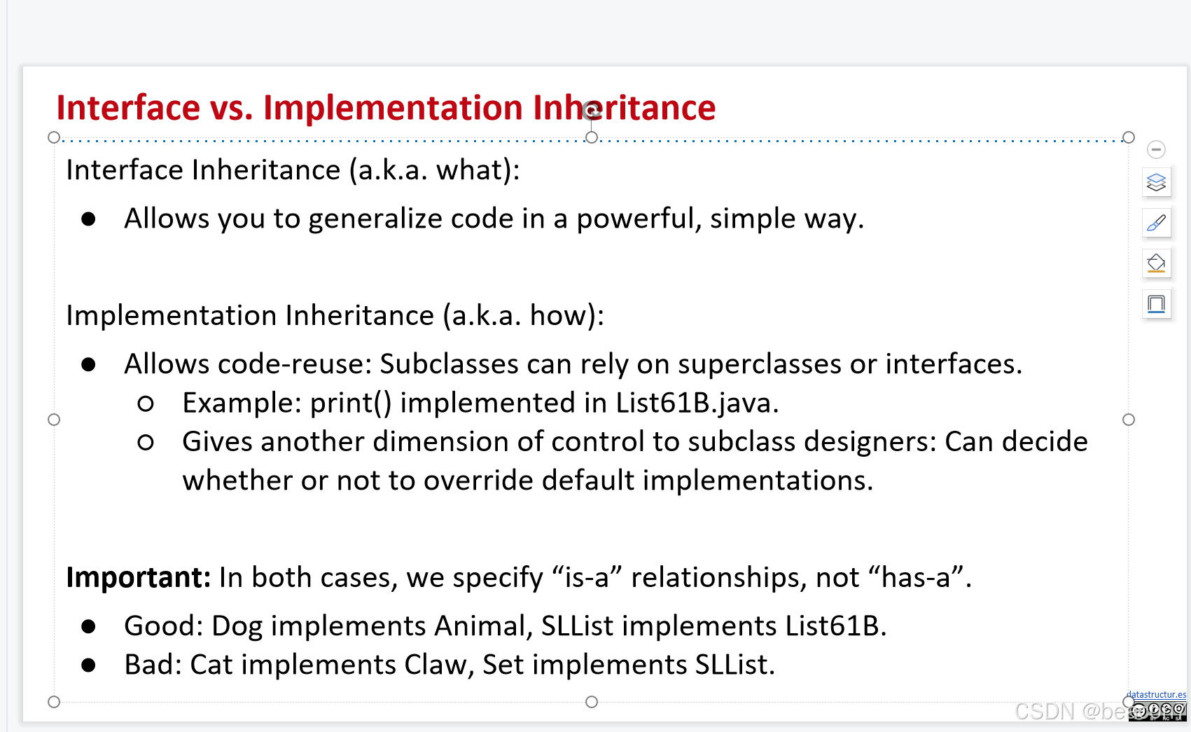 cs61b lec8 Inheritance, Implements(继承 实现) 笔记_cs61b笔记-CSDN博客