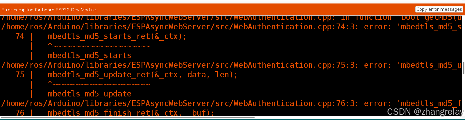 error: ‘mbedtls_md5_starts_ret‘ was not declared in this scope ESP32和ESPUI的Arduino IDE兼容性问题 ...