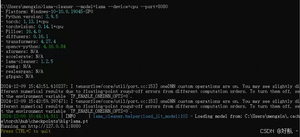 lama cleaner 模型搭建_pip install lama-cleaner-CSDN博客