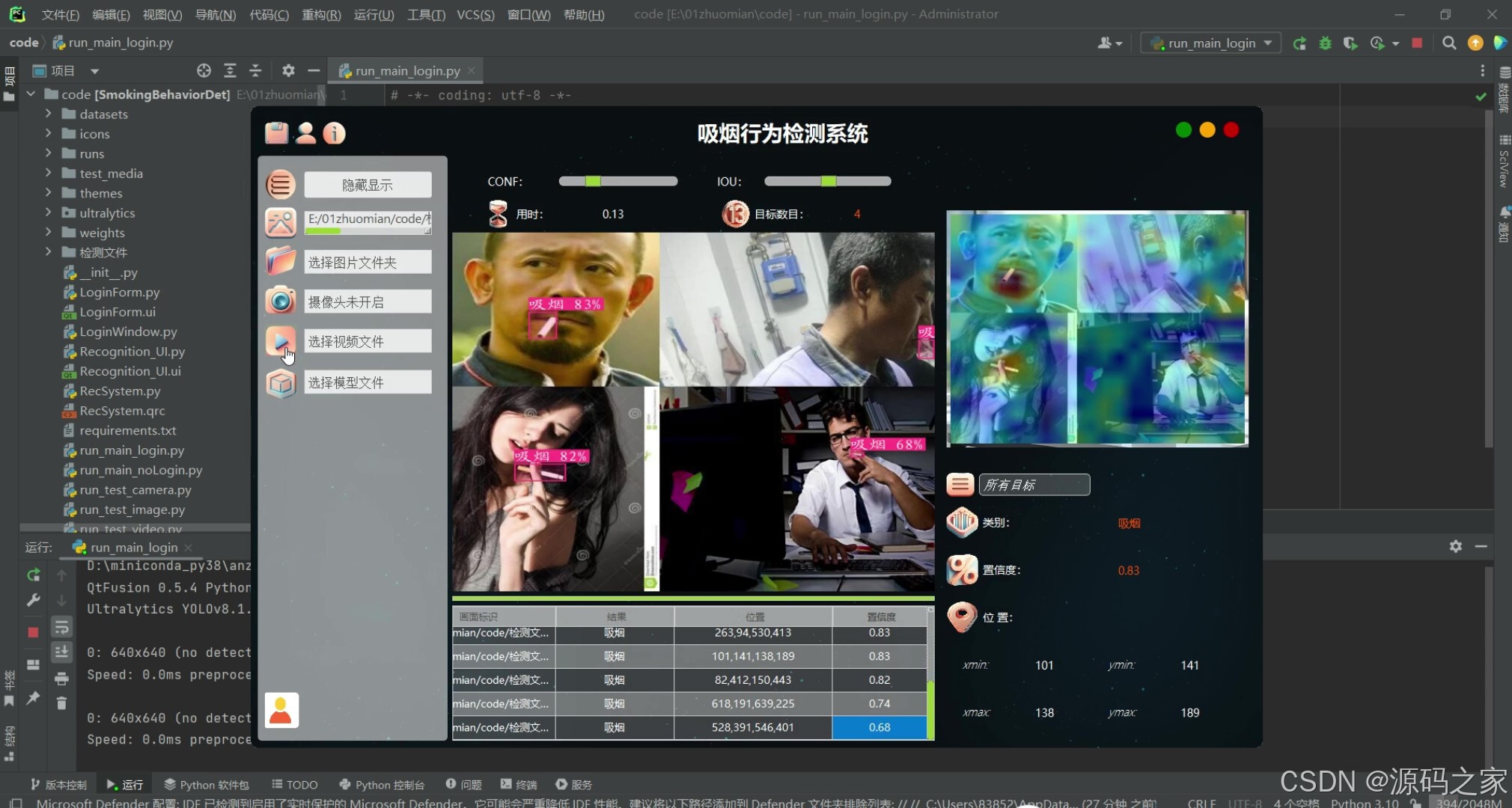 计算机视觉Python 吸烟行为检测系统：YOLOv8/V5 多模型对比 + PySide6 界面 吸烟行为检测系统（深度学习+训练数据集） -CSDN博客