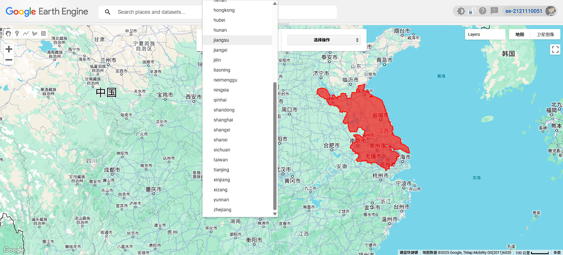 GEE根据省份信息基于单通道算法显示地表温度LST_gee landsat计算lst-CSDN博客