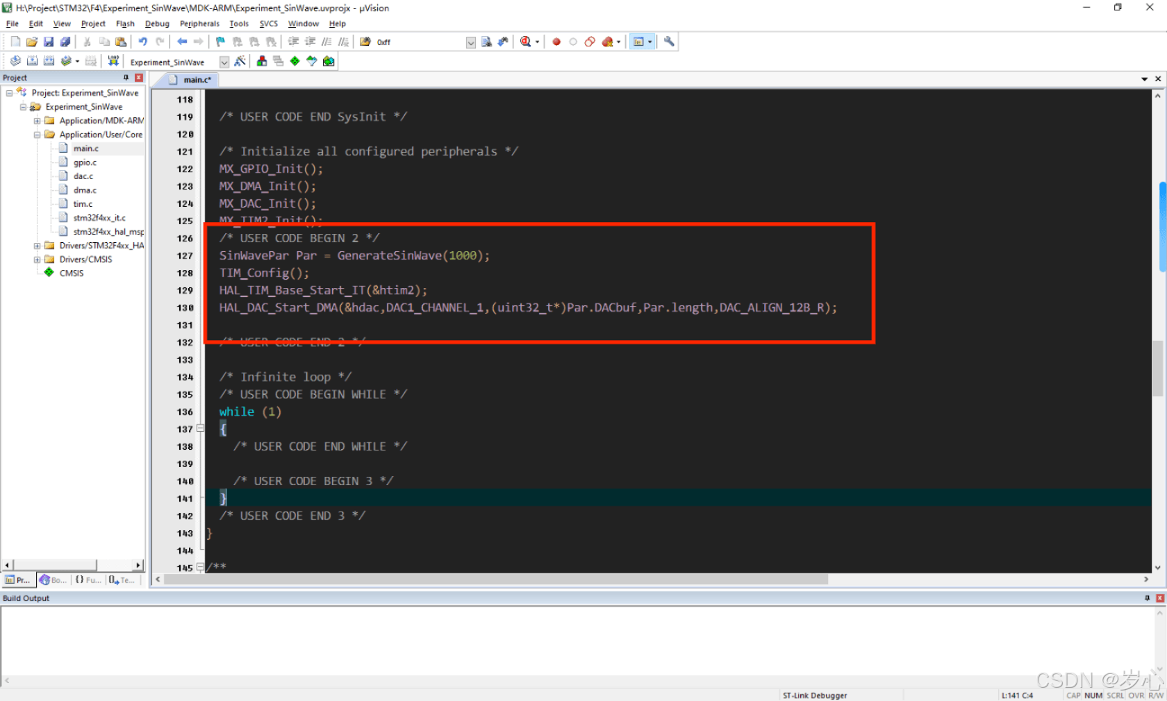 STM32入门笔记（7）：STM32CubeMX配置DAC+DMA生成正弦波及任意波形_stm32cube 6.13-CSDN博客