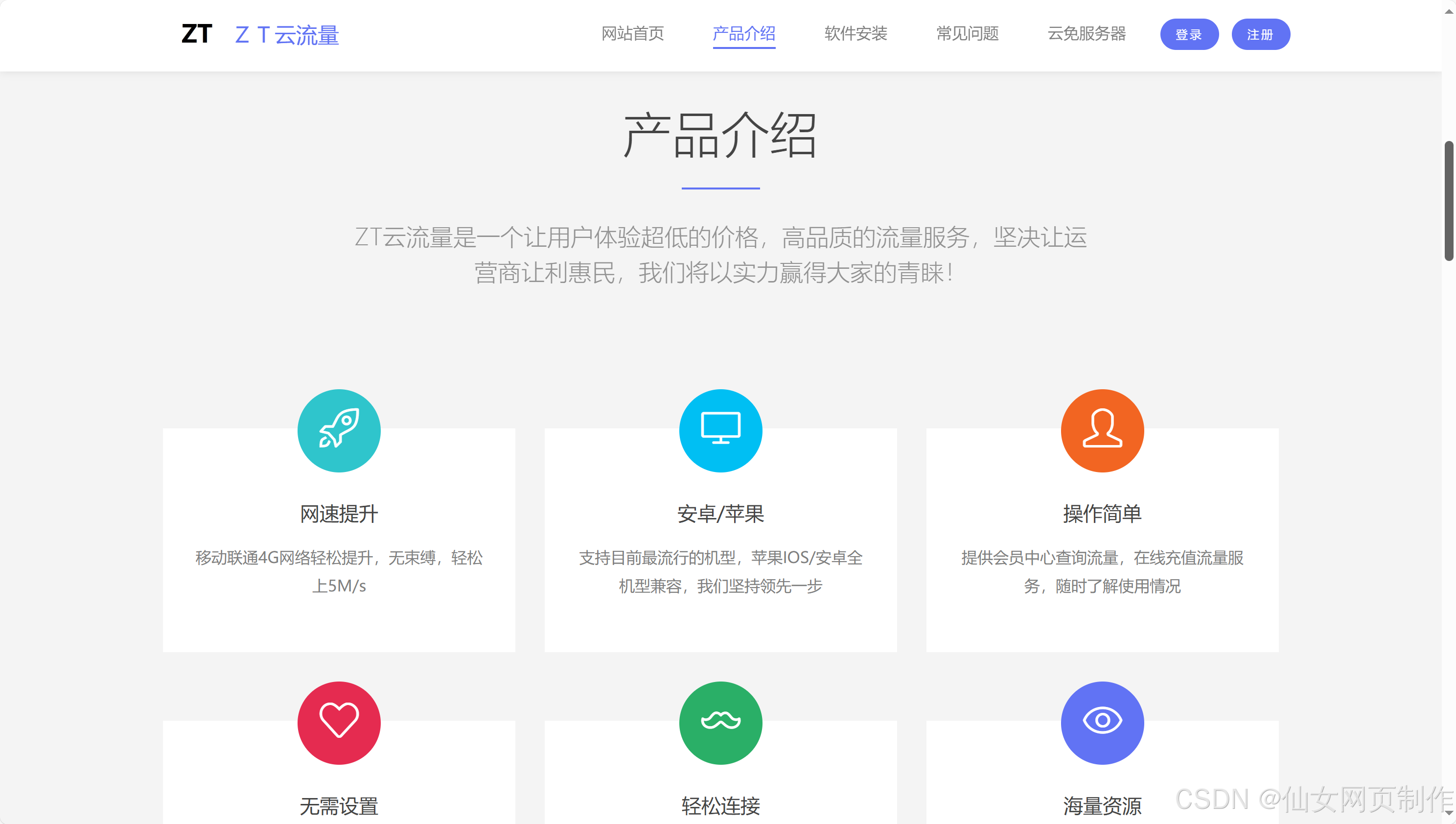 541.响应式云服务企业推广网页 大学生期末大作业 Web前端网页制作 html5+css+js-CSDN博客