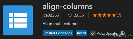 VS code中自动对齐多光标插件“align-columns”介绍【超好用】_vscode自动对齐插件-CSDN博客