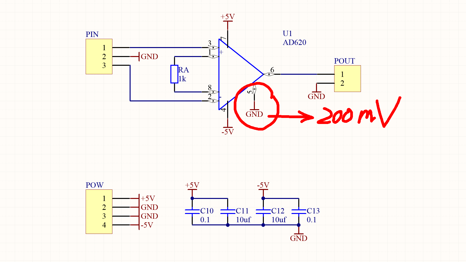 放大热堆温度信号：AD620放大 20倍_ad620典型应用电路-CSDN博客