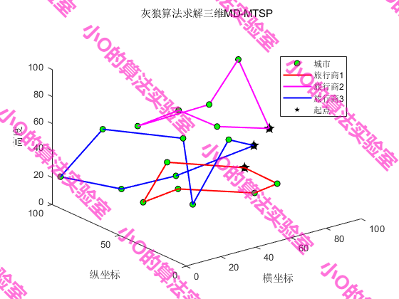 【智能算法应用】基于灰狼算法求解三维md Mtsp问题 Csdn博客