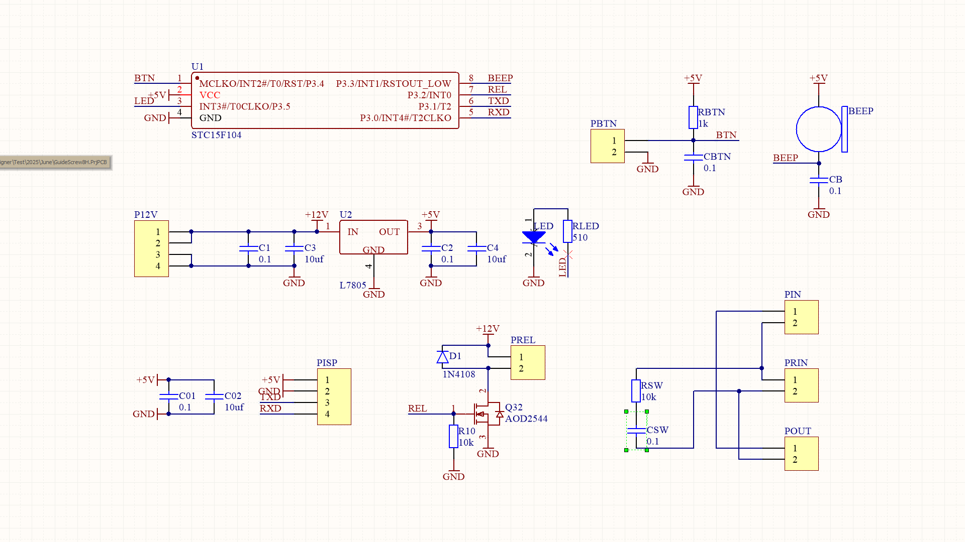 继电器切换控制电路：STC15F104_单片机通过继电器切换电压-CSDN博客