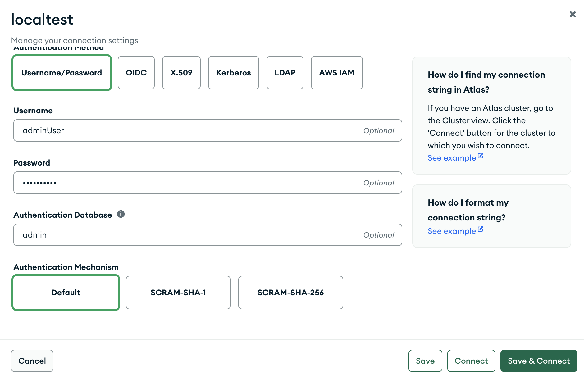 MongoDB设置密码并使用MongoDB Compass连接_mongodb admin默认密码-CSDN博客
