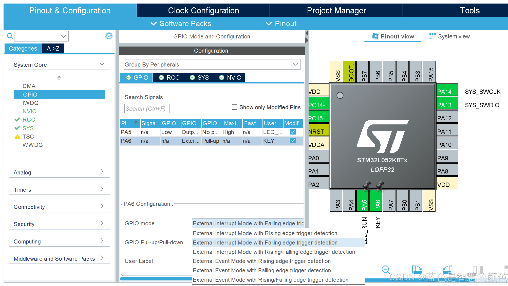 STM32L052系列Hal库笔记—基础篇_hal库读取引脚电平-CSDN博客
