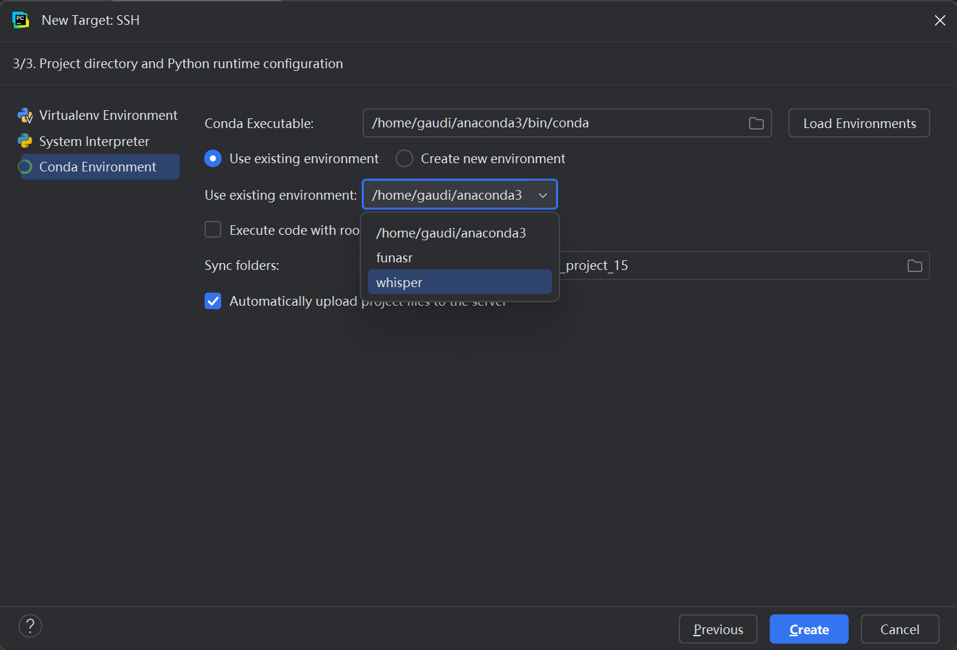 PyCharm通过SSH连接远程Conda环境下的项目_pycharm使用远程的conda环境-CSDN博客