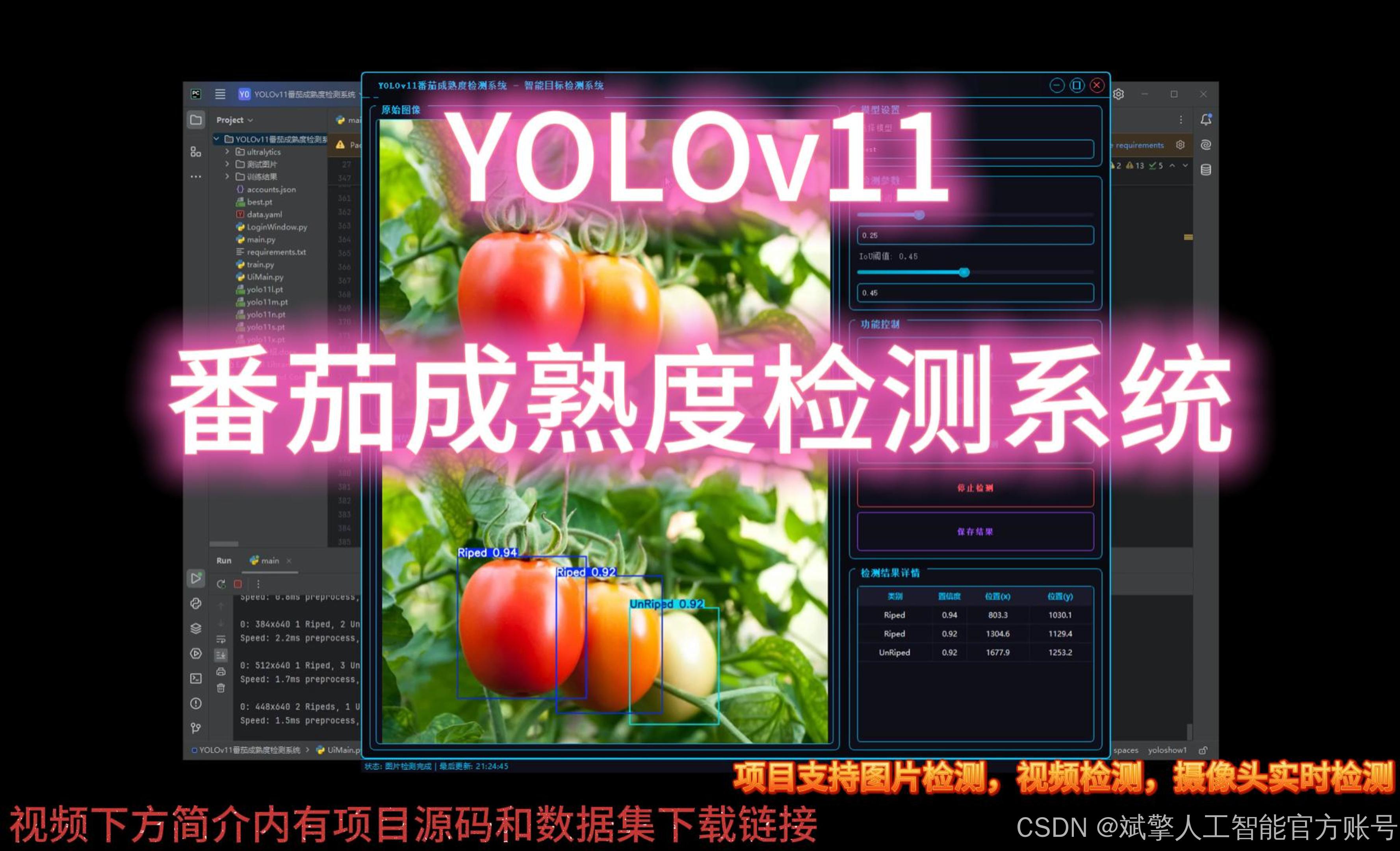 基于深度学习YOLOv11的番茄成熟度检测系统（YOLOv11+YOLO数据集+UI界面+登录注册界面+Python项目源码+模型）_基于yolo的成熟度检测系统-CSDN博客