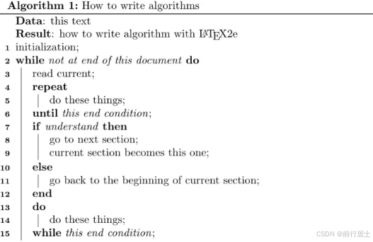 LaTeX 写伪代码_latex伪代码initialization-CSDN博客