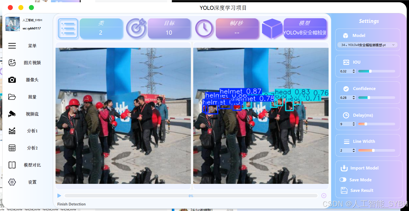 基于YOLOv8的安全帽检测系统（深度学习模型+UI界面+Python代码+训练数据集）_基于yolov8的安全帽佩戴检测系统创新点-CSDN博客
