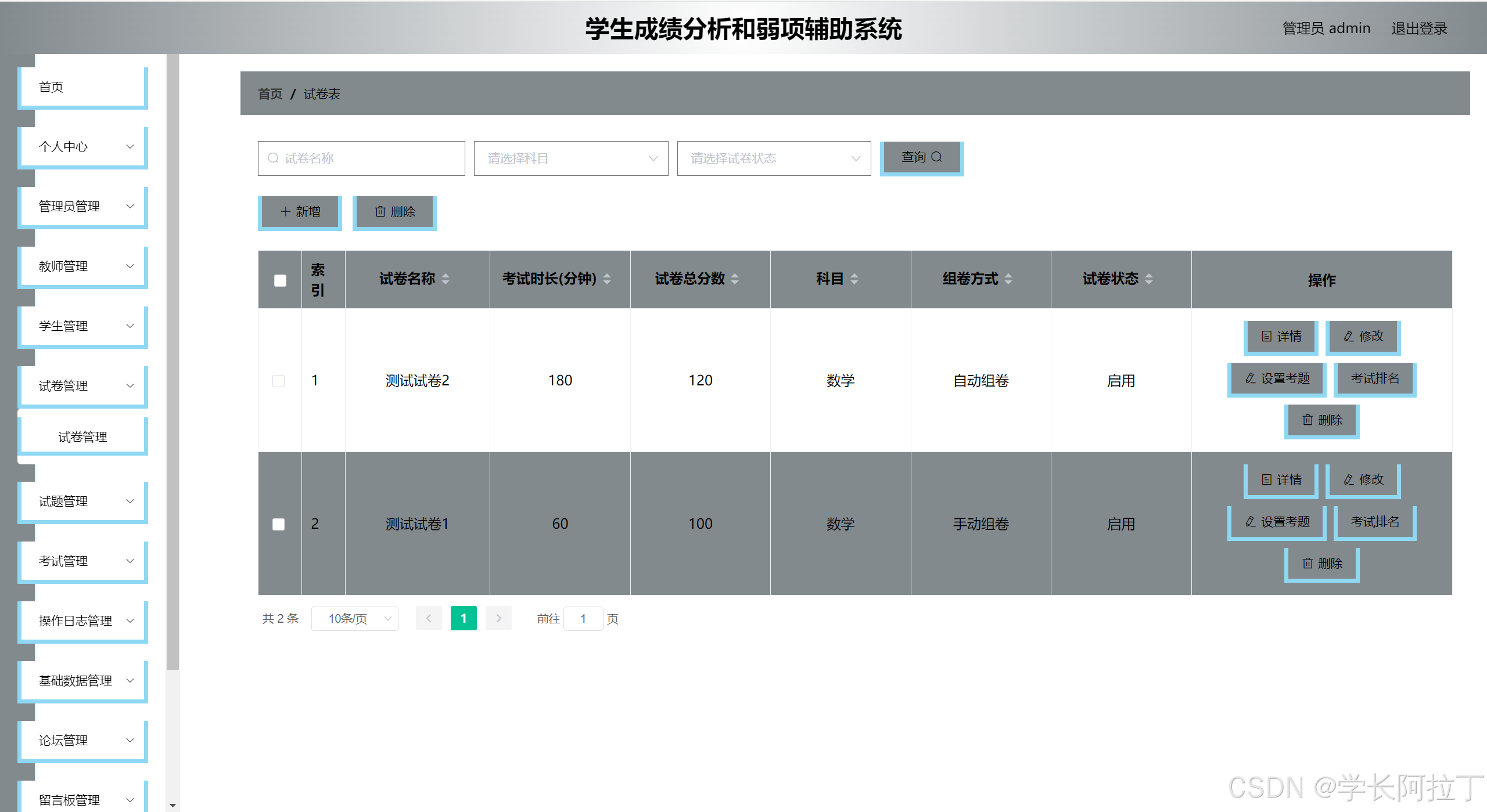 Java毕业设计 基于springboot的学生成绩分析和弱项辅助系统【代码论文ppt】基于spring Boot学生成绩分析和弱项辅助