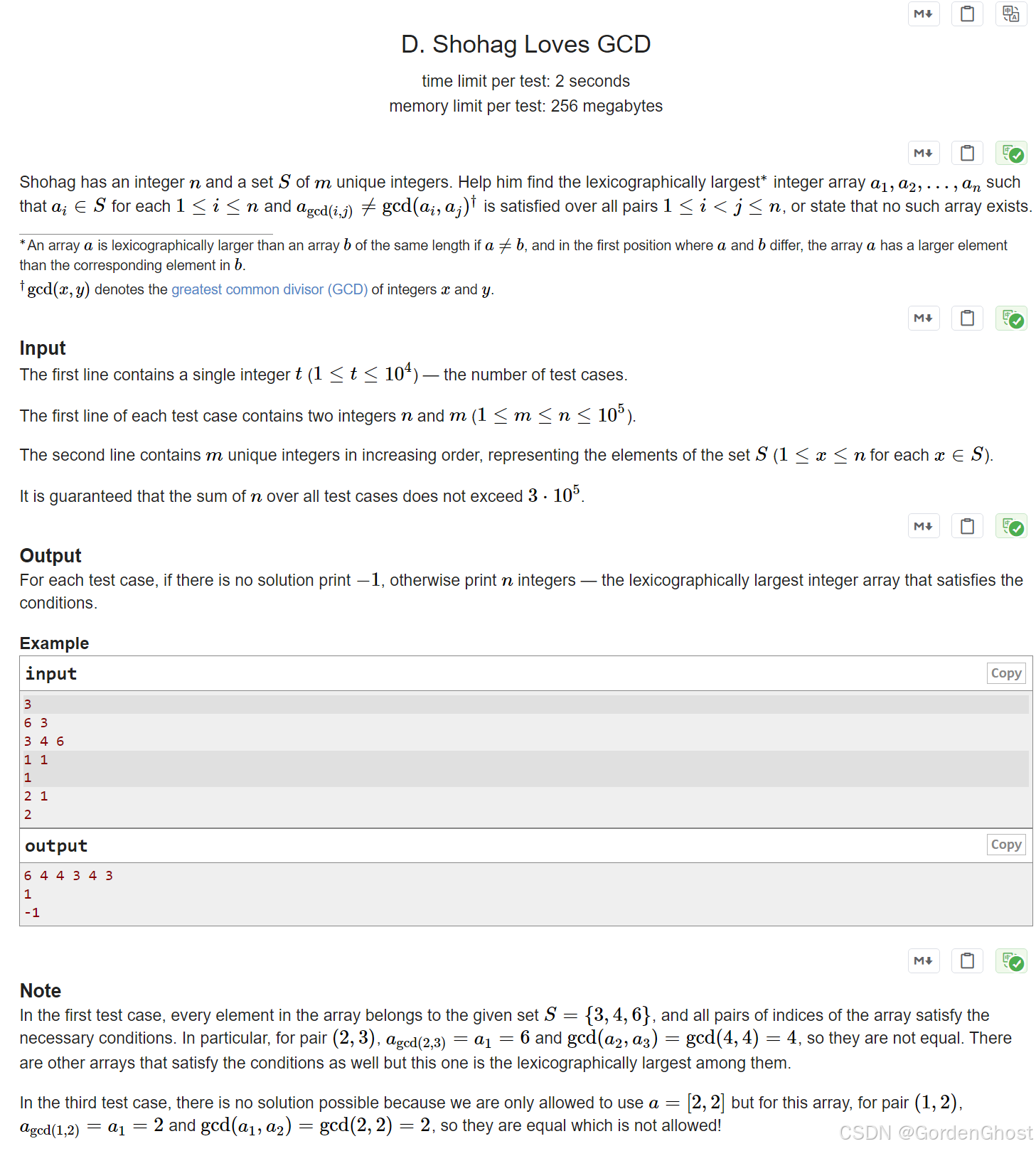 Shohag Loves GCD（CodeTON Round 9）-CSDN博客