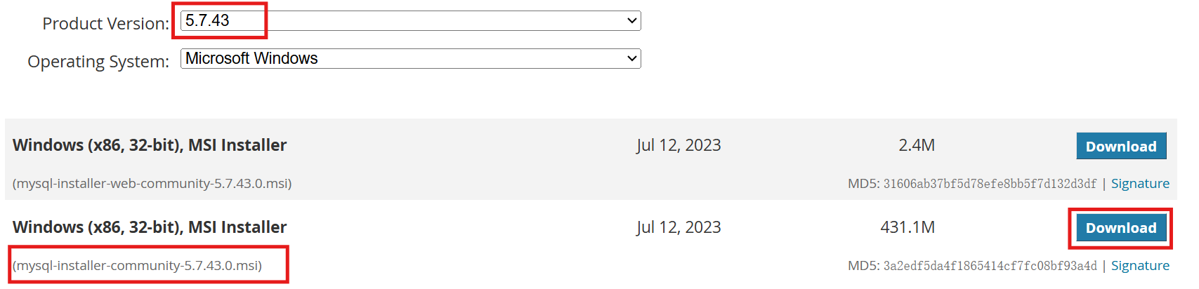 Mysql 5.7.43下载安装配置_mysql5.7下载-CSDN博客