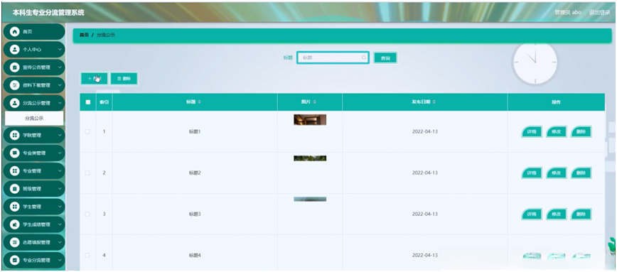 java/php/node.js/python本科生专业分流管理系统【2024年毕设】-CSDN博客