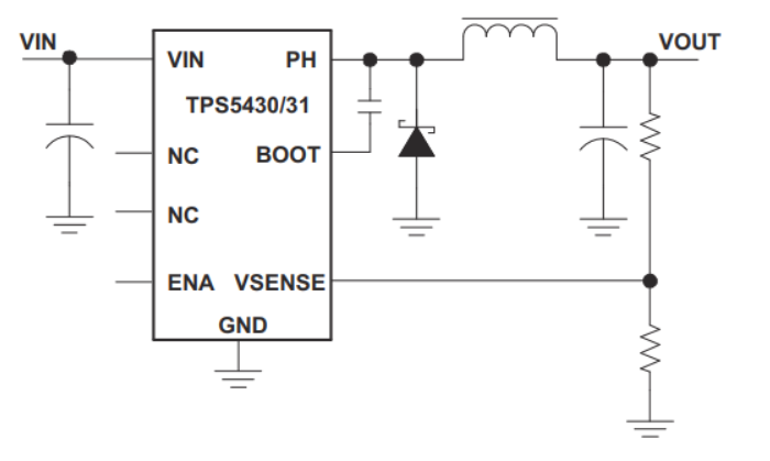 TPS5430DDAR芯片输出3.3v电路_tps5430输出3.3v-CSDN博客