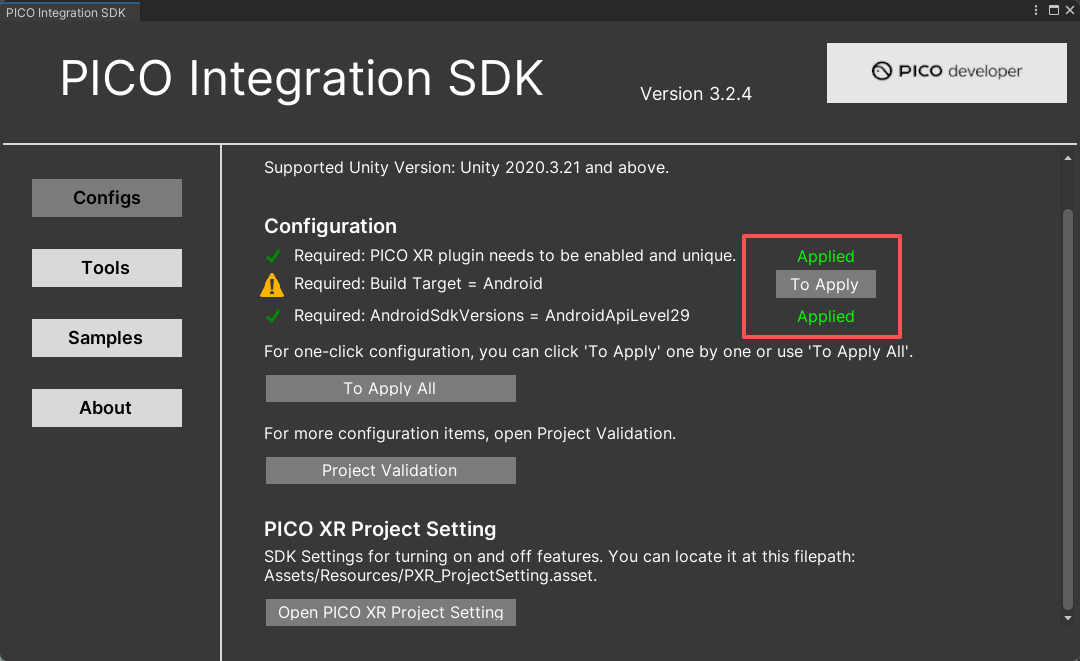unity Pico适配_unity openxr enabled interaction profiles pico-CSDN博客