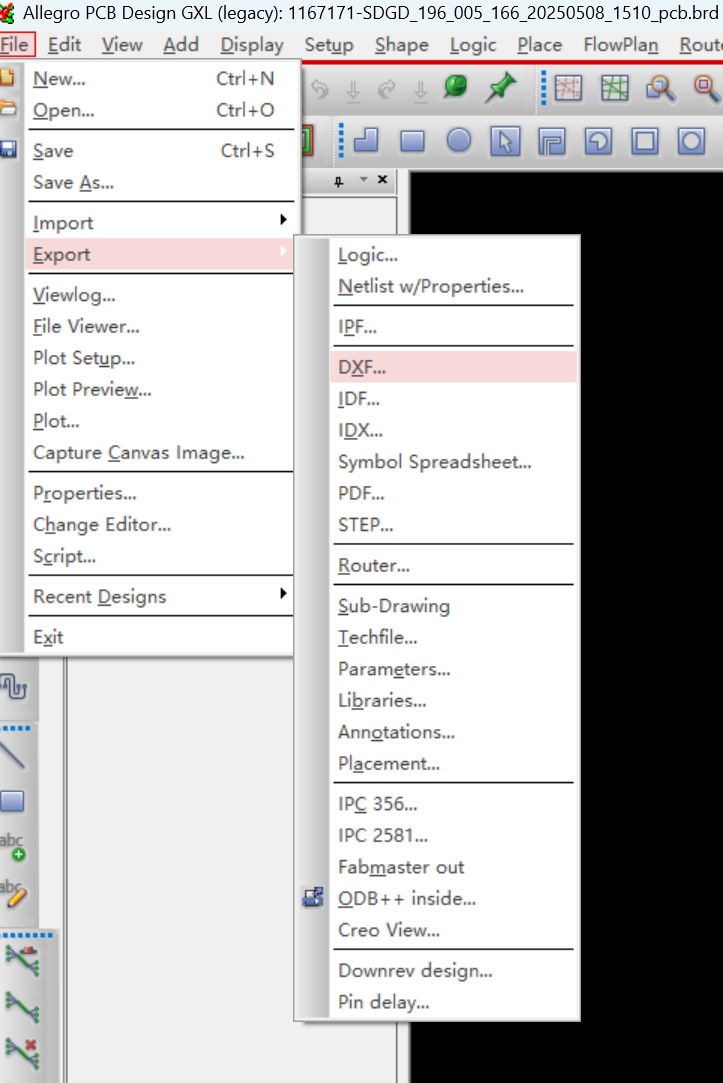Cadence Allegro学习笔记（三）：将PCB导导出为DXF_cadence导出dxf-CSDN博客