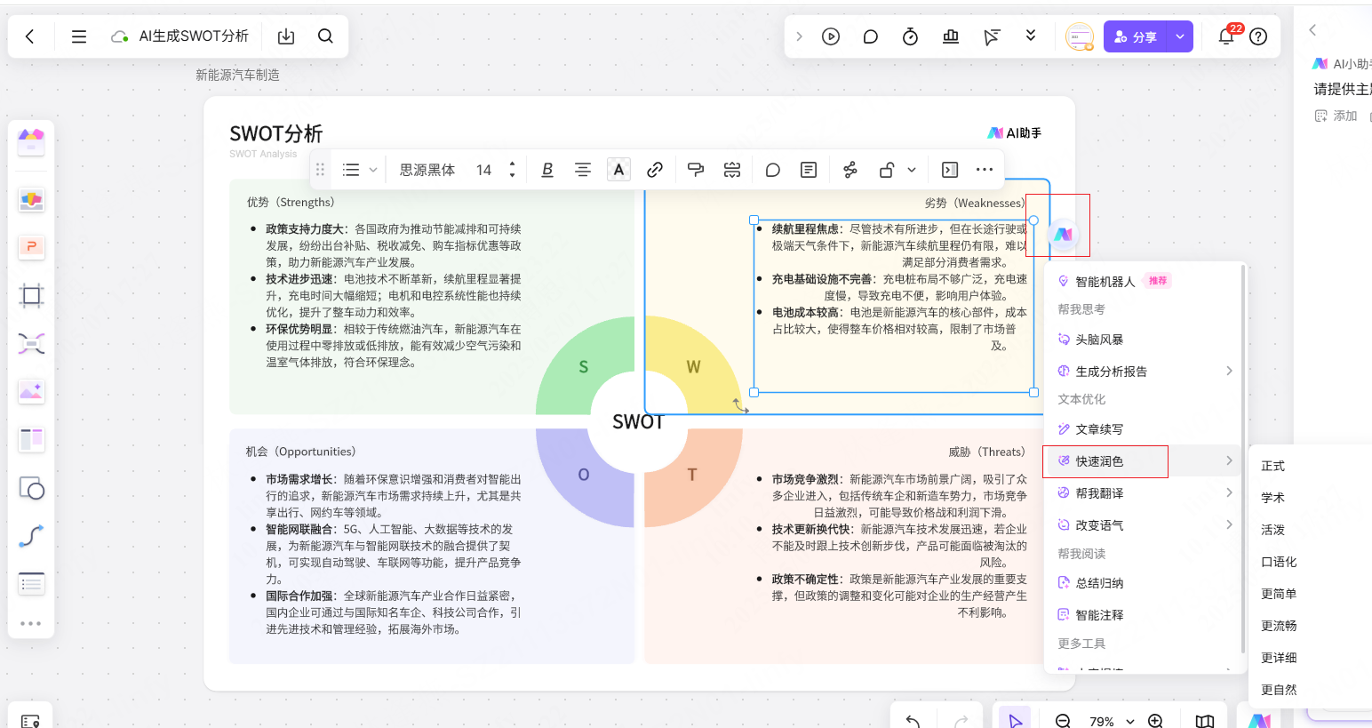 从数据到策略：AI如何用 5 分钟生成专业 SWOT 分析？附实操指南_ai生成swot图谱-CSDN博客