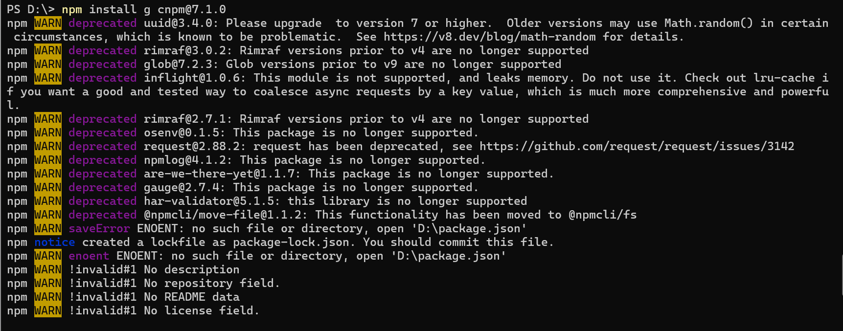 解决 npm install -g cnpm安装淘宝镜像cnpm时，报错：The operation was rejected by your operating system..._cnpm ...