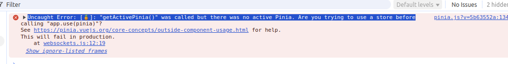 Uncaught Error: [[特殊字符]]: “getActivePinia()“ was called but there was no active Pinia的解决方法 ...