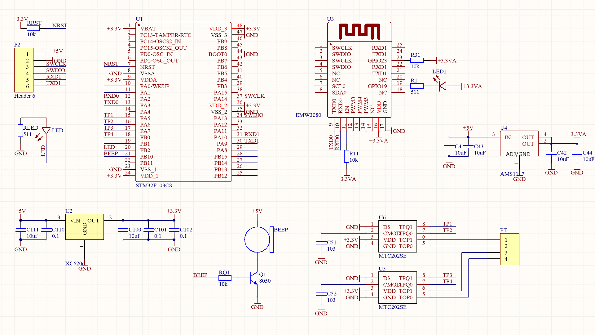 基于EMW3080的WiFi遥控触摸电路板-CSDN博客