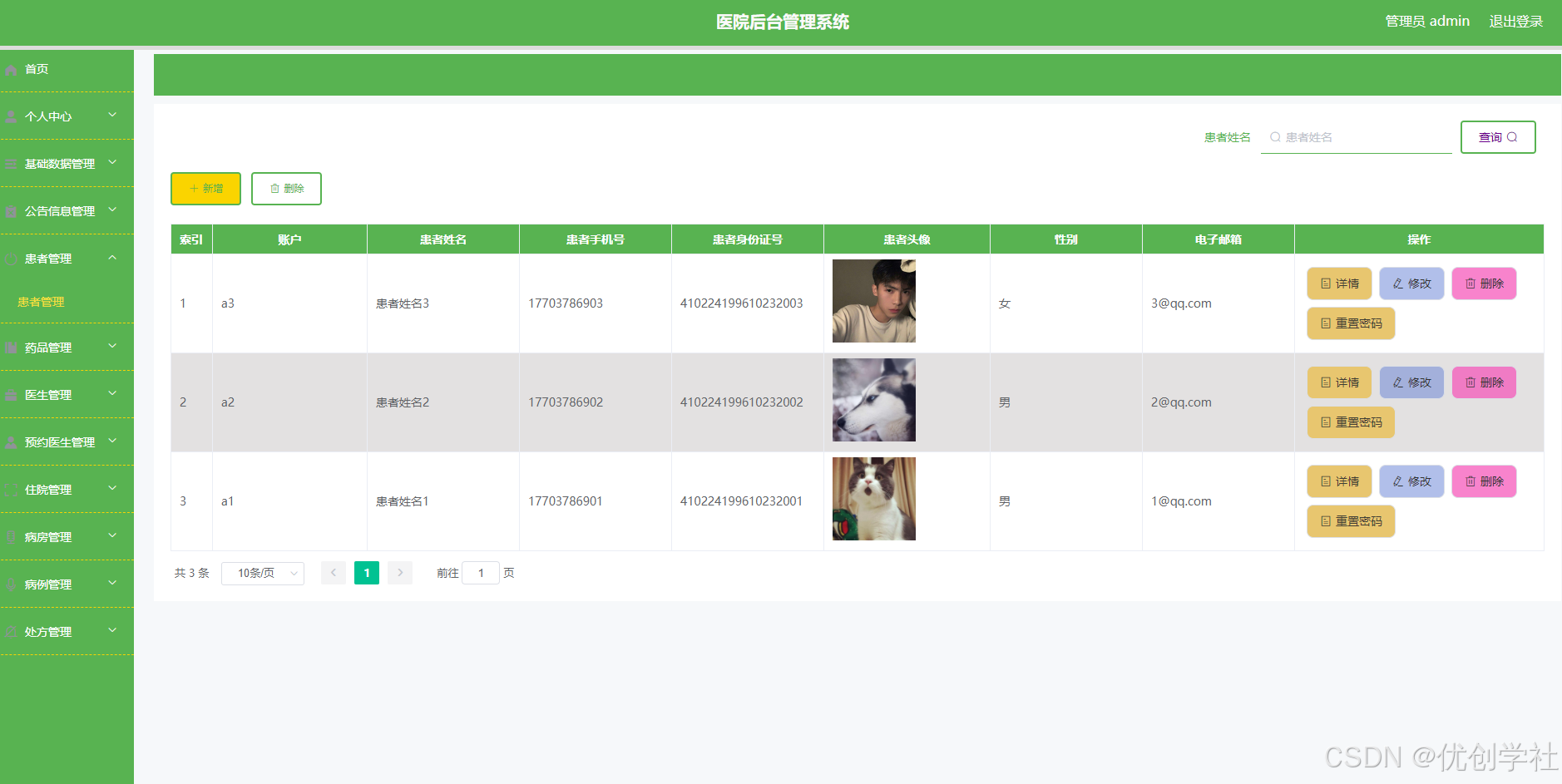 基于springboot的医院后台管理系统的设计与实现 毕业论文项目源码及数据库文件 Csdn博客