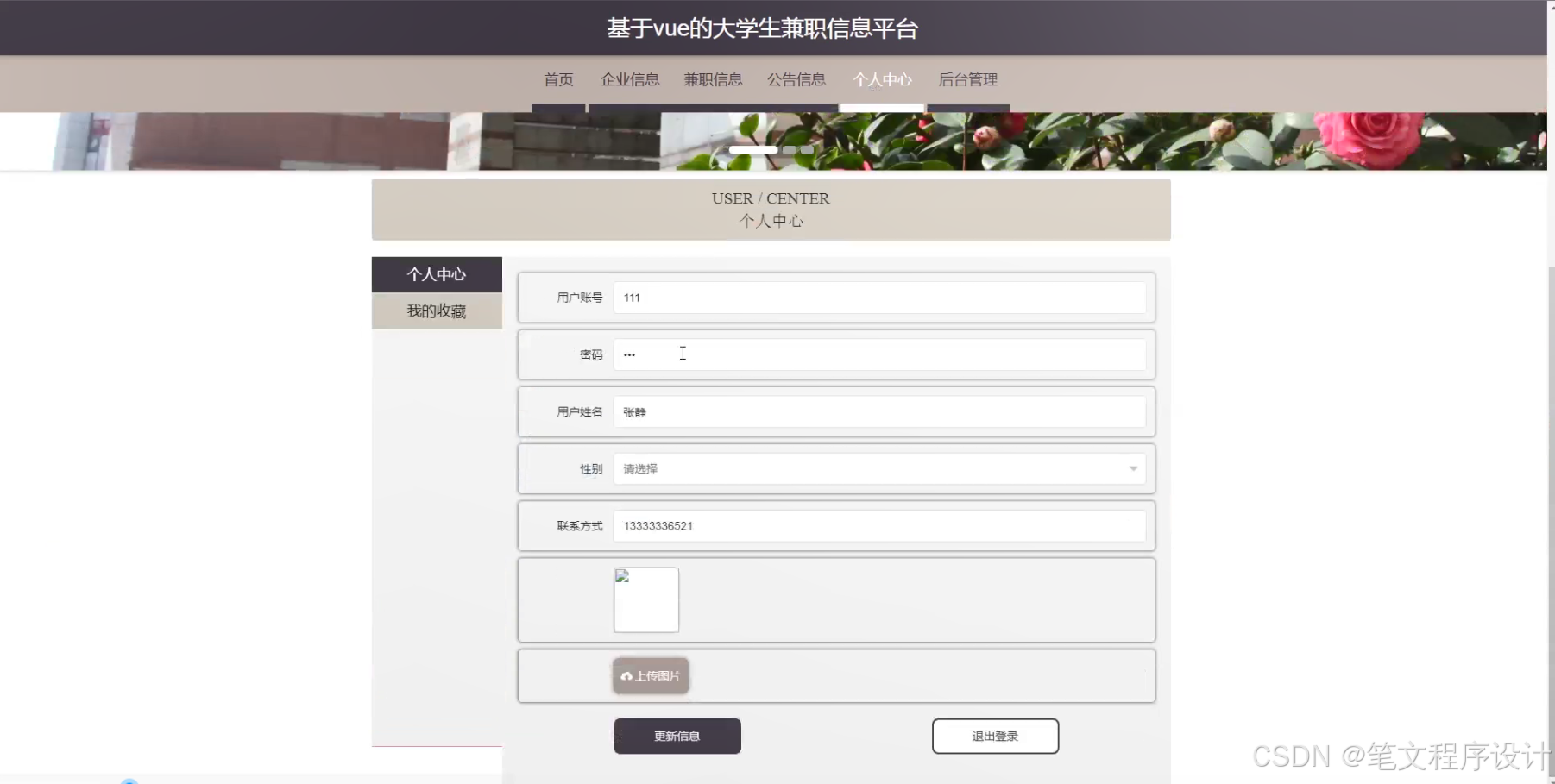 Java计算机毕业设计基于vue的大学生兼职信息平台(开题程序论文) Csdn博客