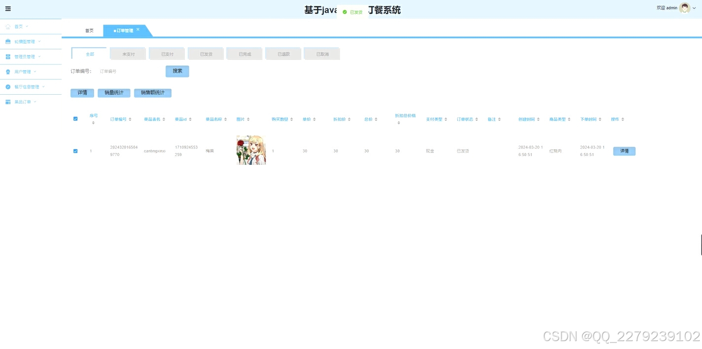 189基于java ssm springboot网上餐厅订餐系统（源码+文档+运行视频+讲解视频）-CSDN博客