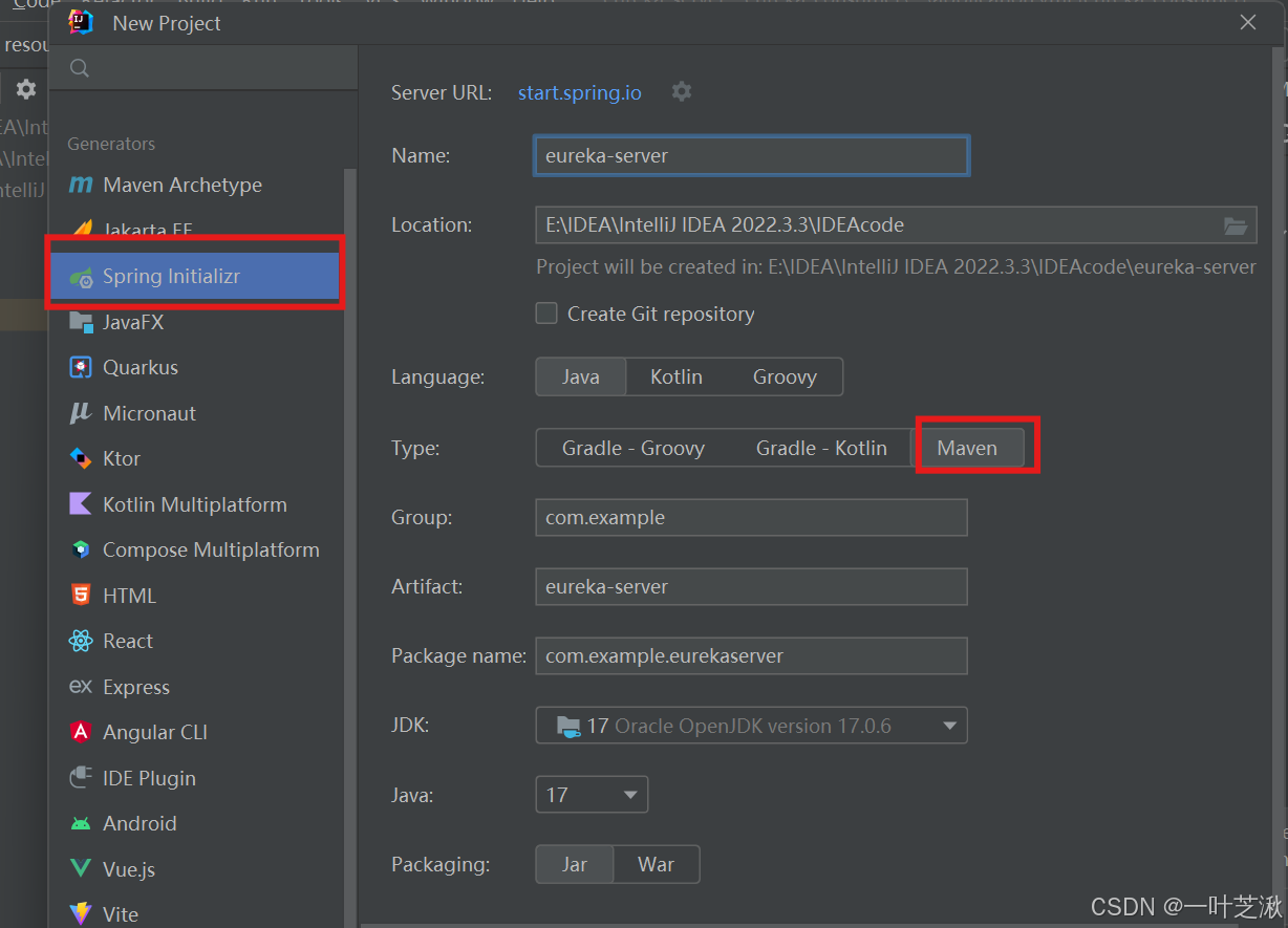 2022版IDEA（jdk17）搭建Eureka Server、Eureka Provider解决版本不兼容问题_eureka jdk17-CSDN博客