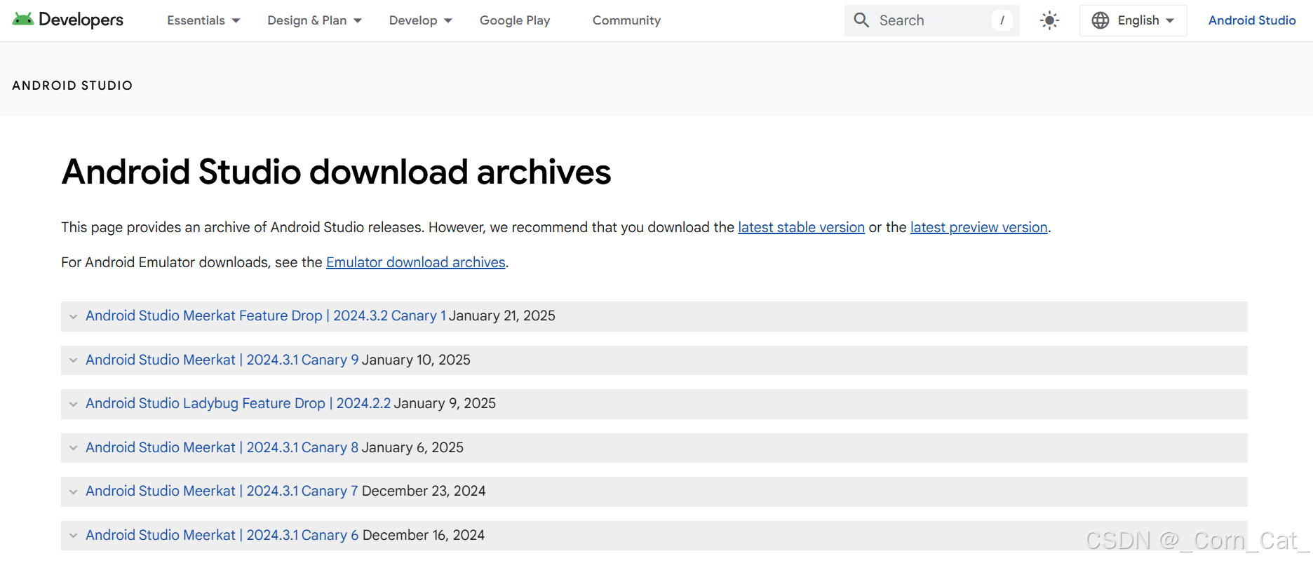 Android Studio历史版本下载_android studio 历史版本下载-CSDN博客