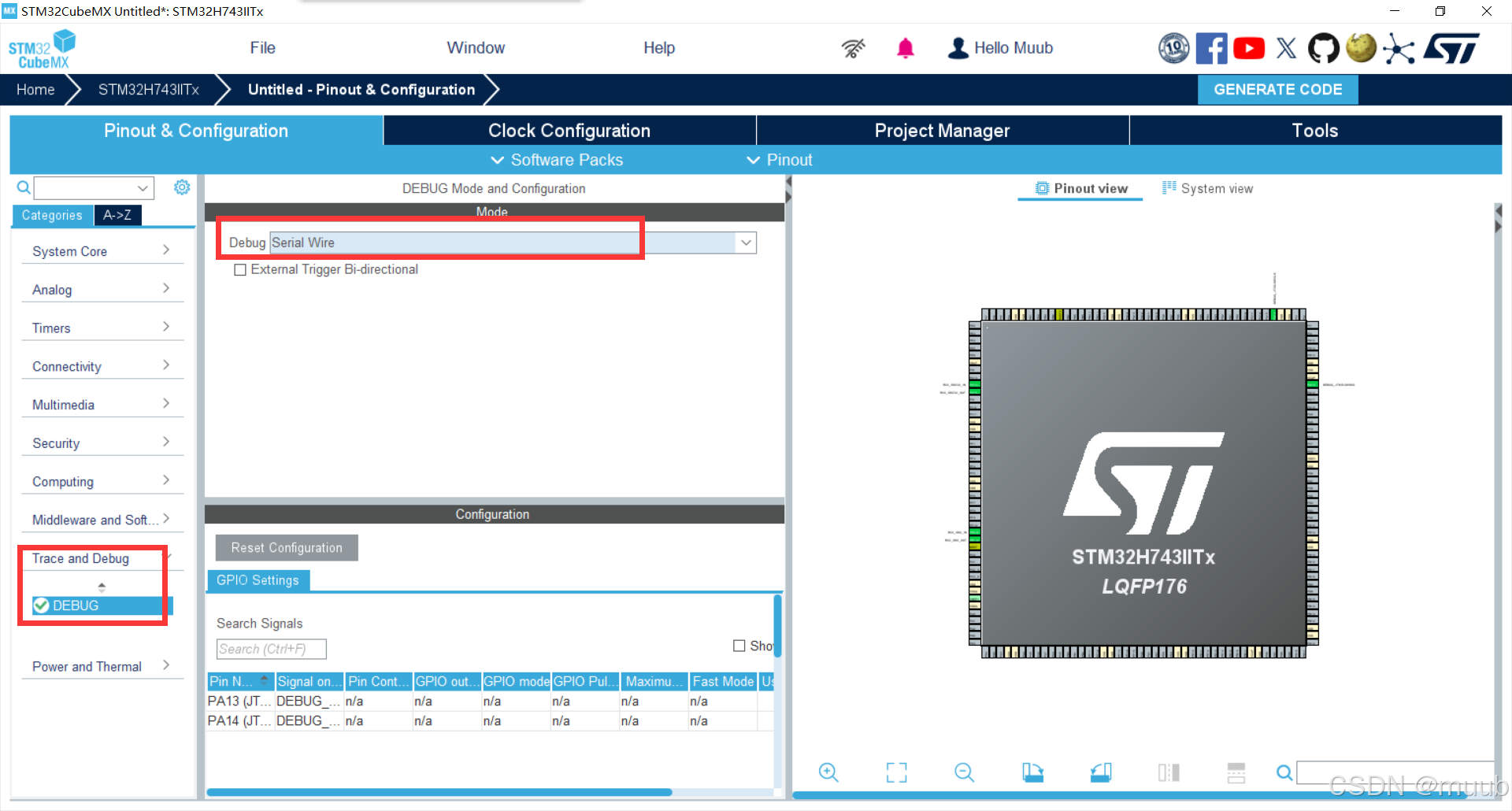 【CubeMX-HAL库】STM32H743—学习笔记-CSDN博客