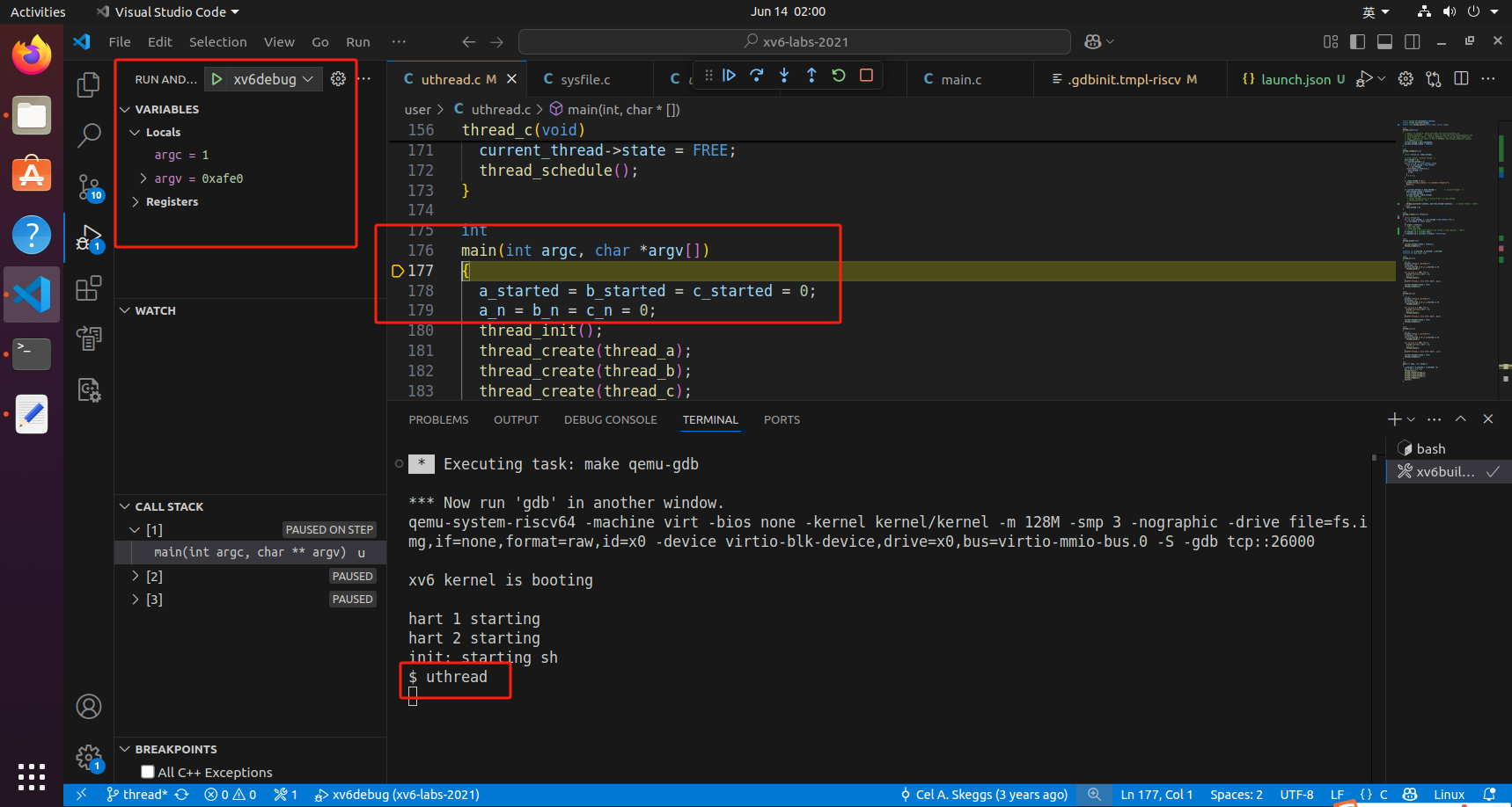 深圳大学操作系统综合实验：xv6-riscv VSCode/GDB 调试环境搭建踩坑与解决方案_vscode 调试riscv芯片-CSDN博客