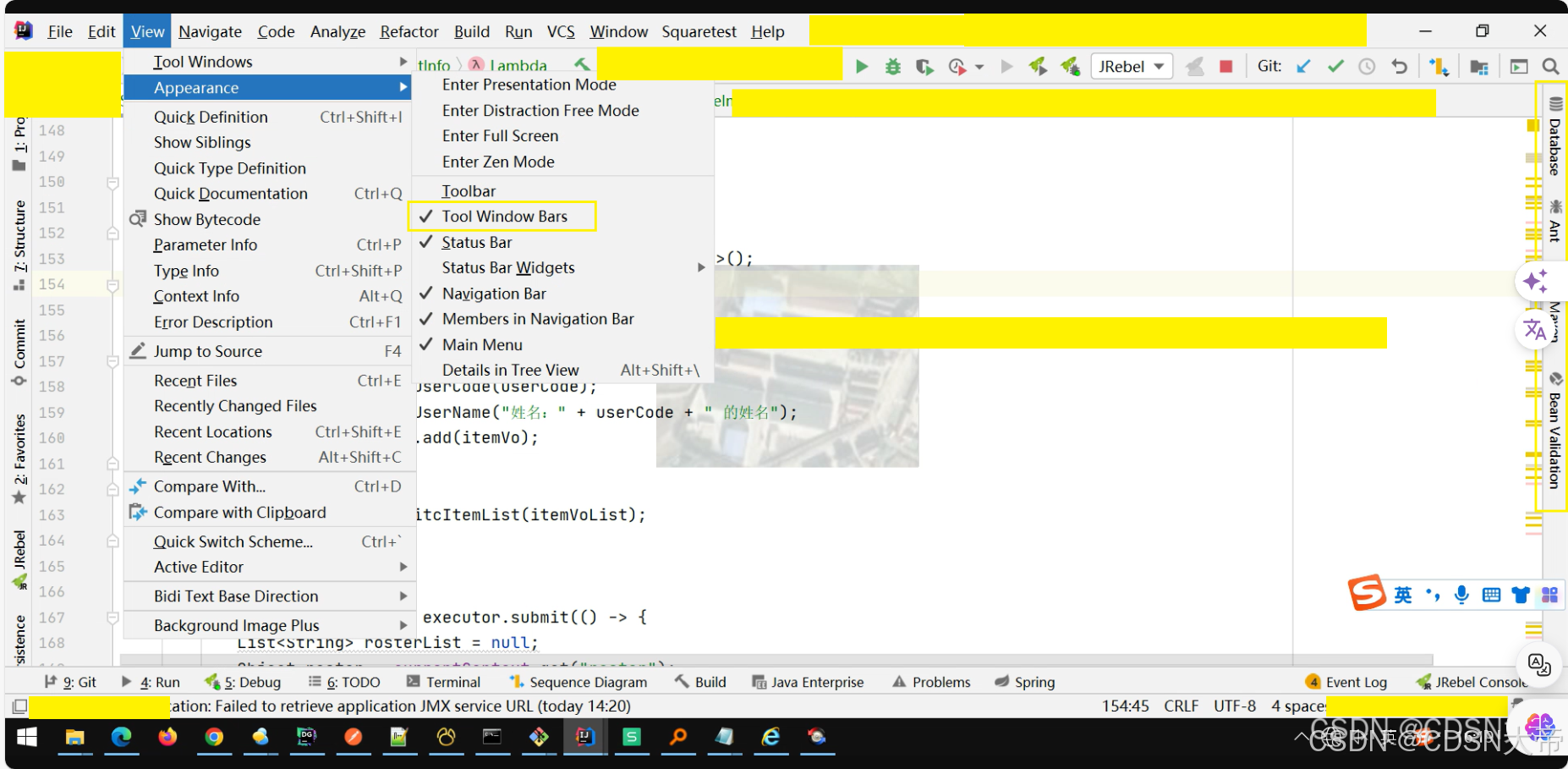 idea右侧Tools Window消失了，怎么恢复，常规方法不管用_idea toolwindow不见了-CSDN博客