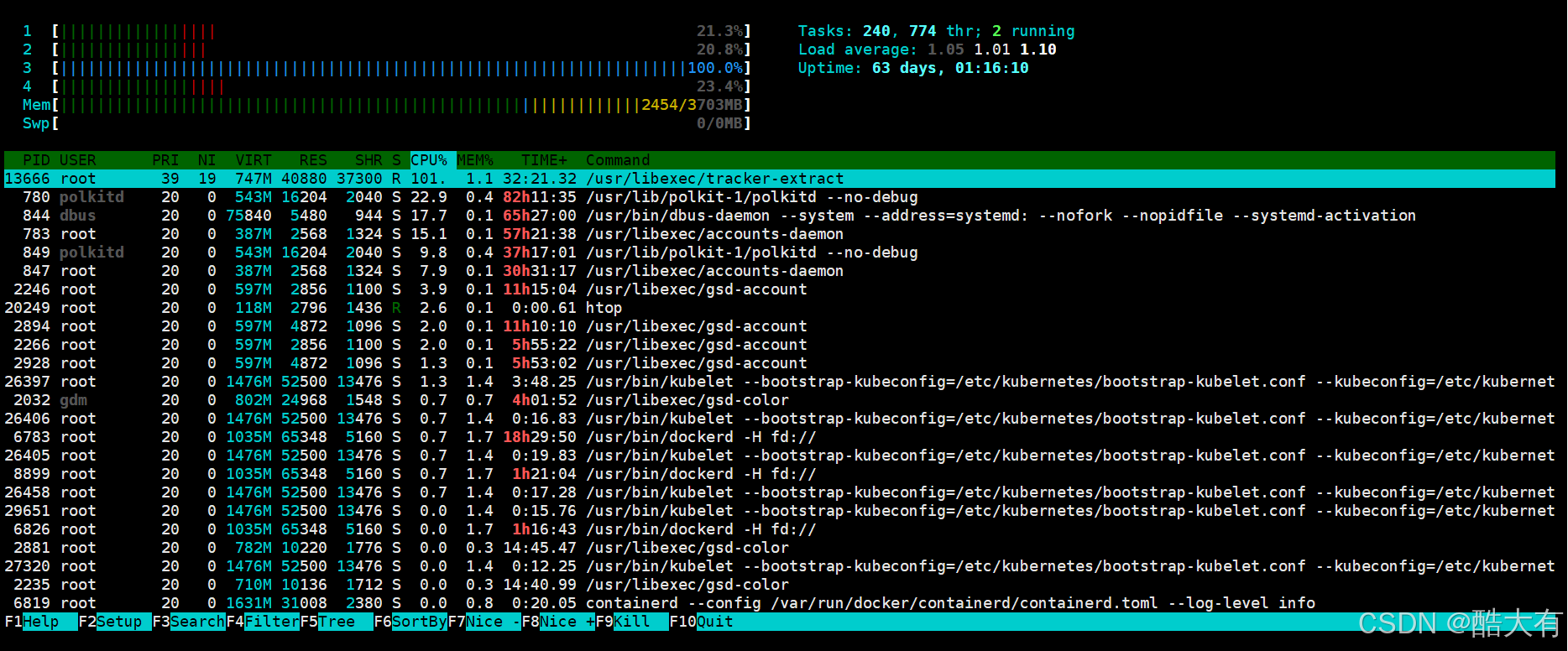 解决 CentOS 7 tracker CPU 占用率 100%_tracker-extract-CSDN博客