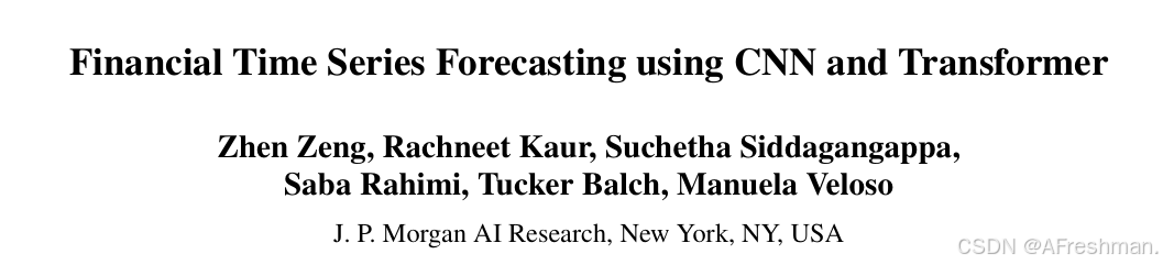 论文复现 1DCNN-Transformer 股票涨跌二分类（代码）_financial time series forecasting using cnn and tr-CSDN博客
