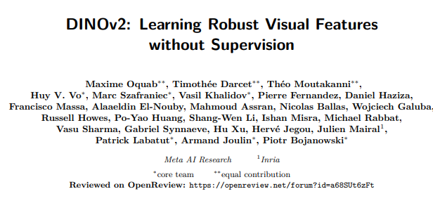DINOv2: Learning Robust Visual Features without Supervision（论文笔记 ...
