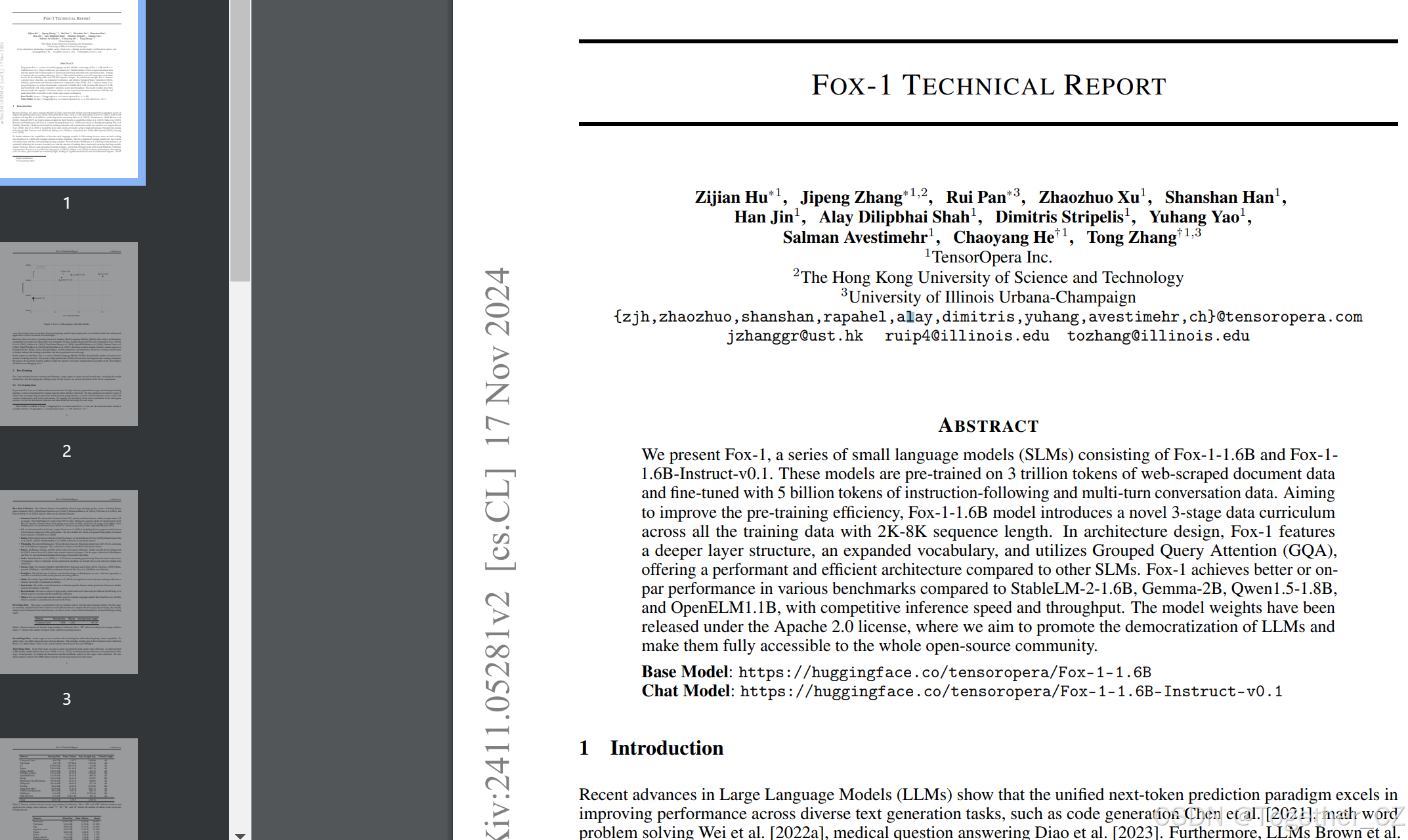 FOX-1 TECHNICAL REPORT——Fox-1 技术报告-CSDN博客