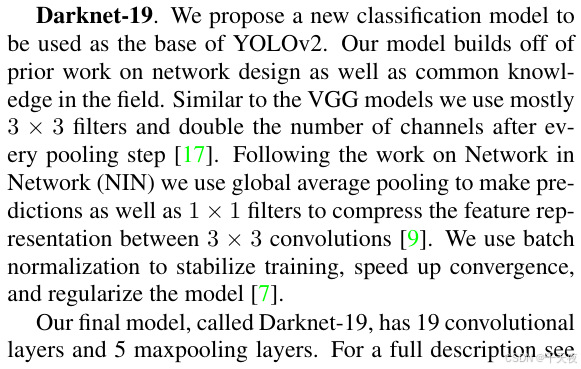 YOLO系列基础（十）YOLOv2论文及原理详解（下）Darknet-19网络结构_darknet论文-CSDN博客