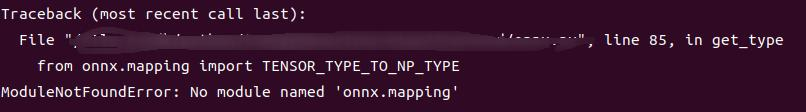 ModuleNotFoundError: No module named ‘onnx.mapping‘_modulenotfounderror: no module named 'onnx ...