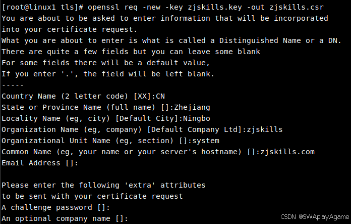 配置 linux1 为 CA 服务器,为 linux 主机颁发证书，证书颁发机构。_linux ca配置-CSDN博客