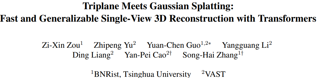 【论文精读】Triplane Meets Gaussian Splatting_3d生成triplane-CSDN博客